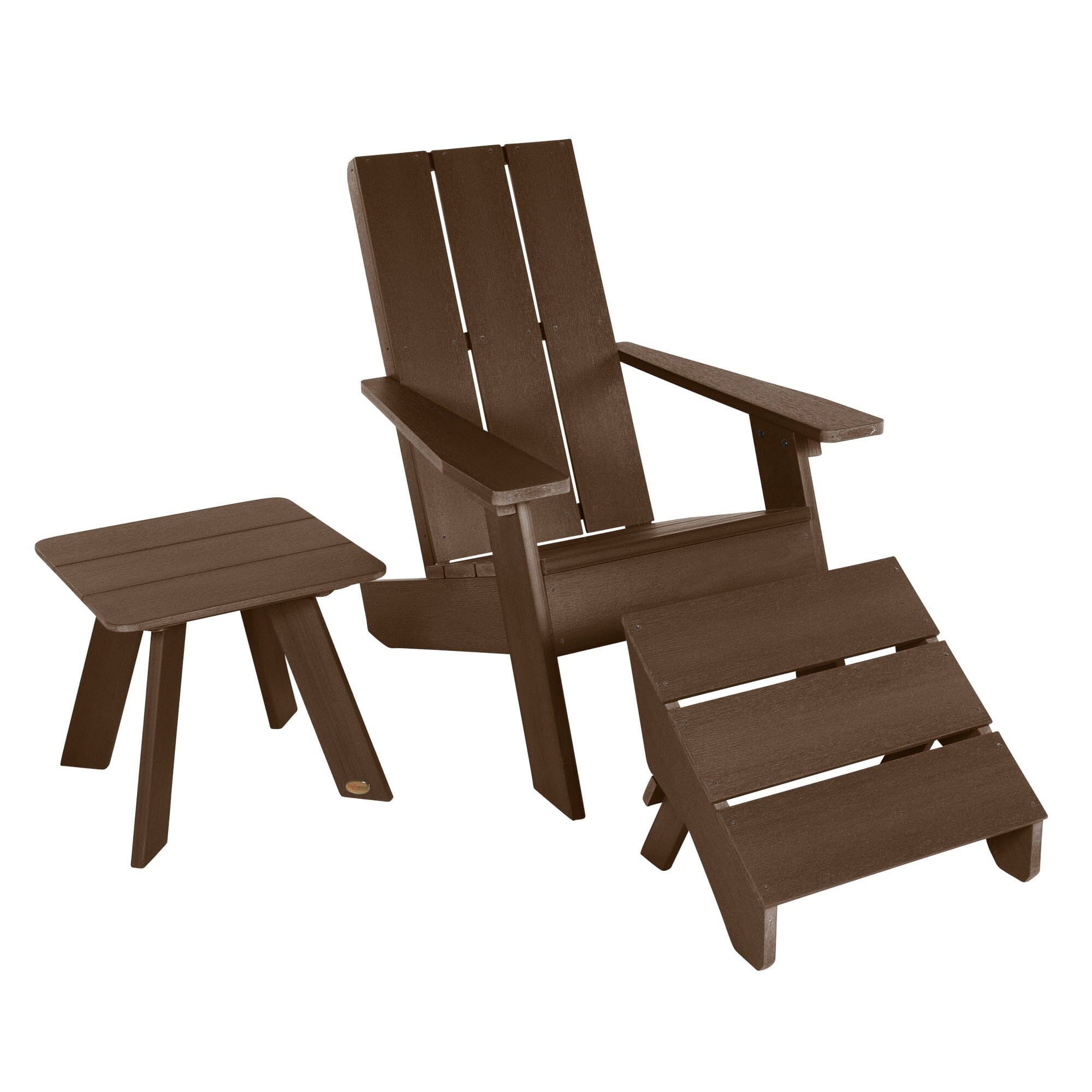 Italica Modern Adirondack Chair, Ottoman, & Side Table – Highwood USA